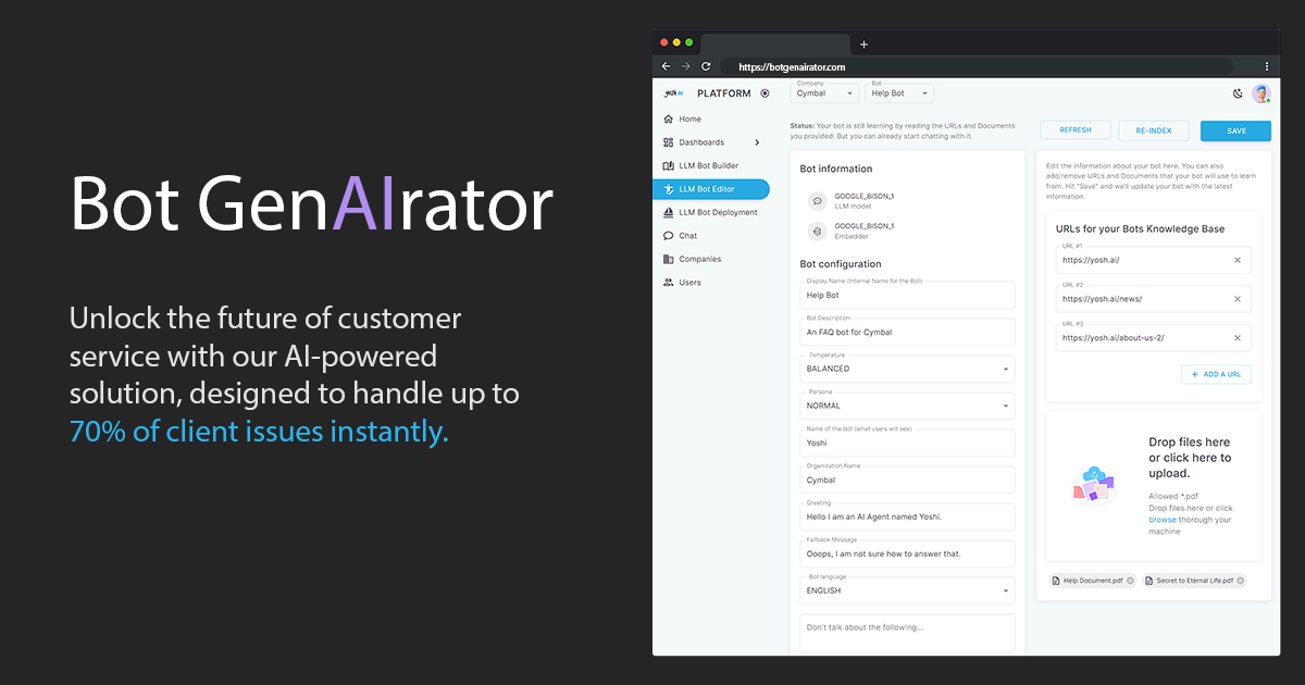 Bot GenAIrator - future of conversational AI